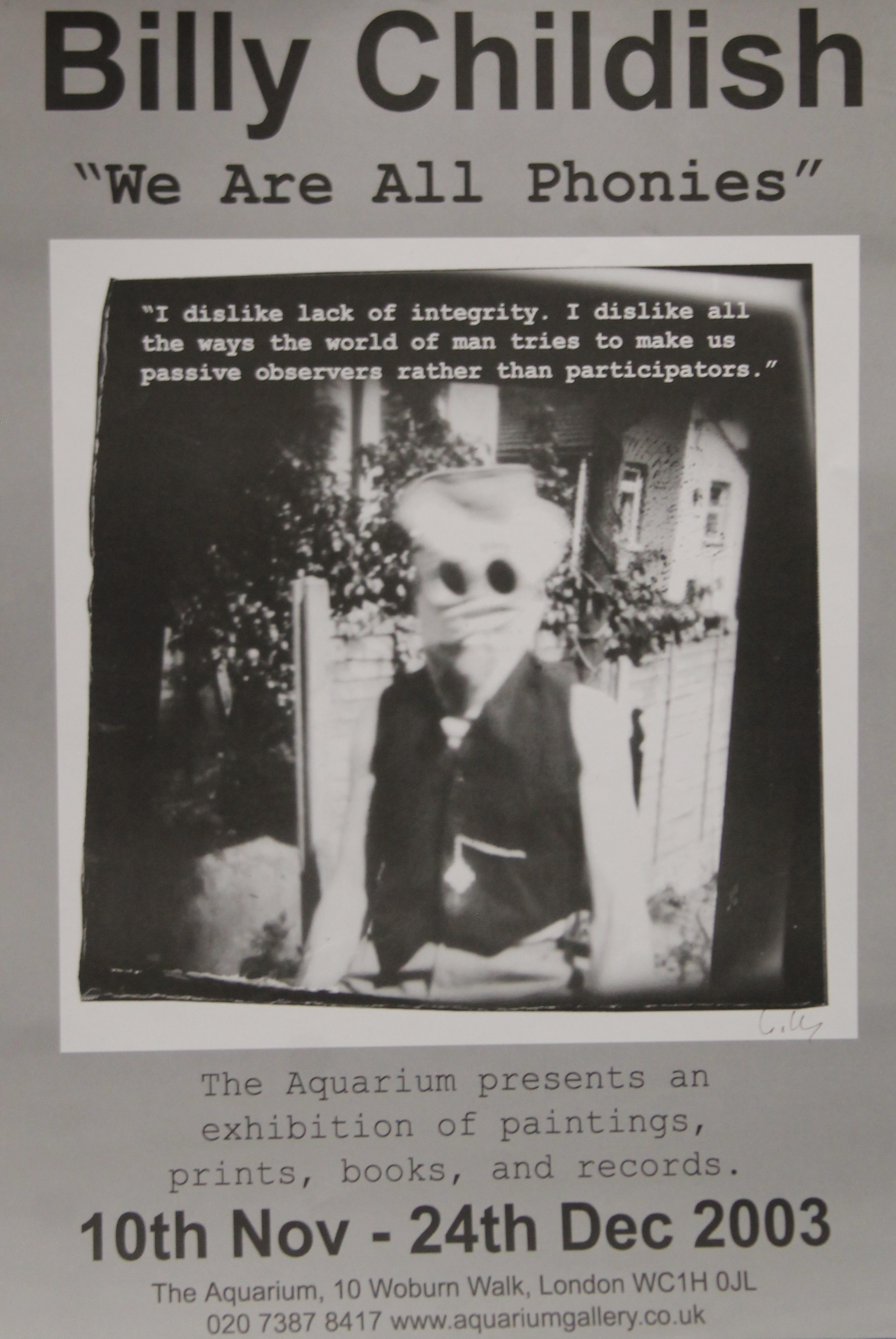 Billy Childish | two signed posters | MutualArt