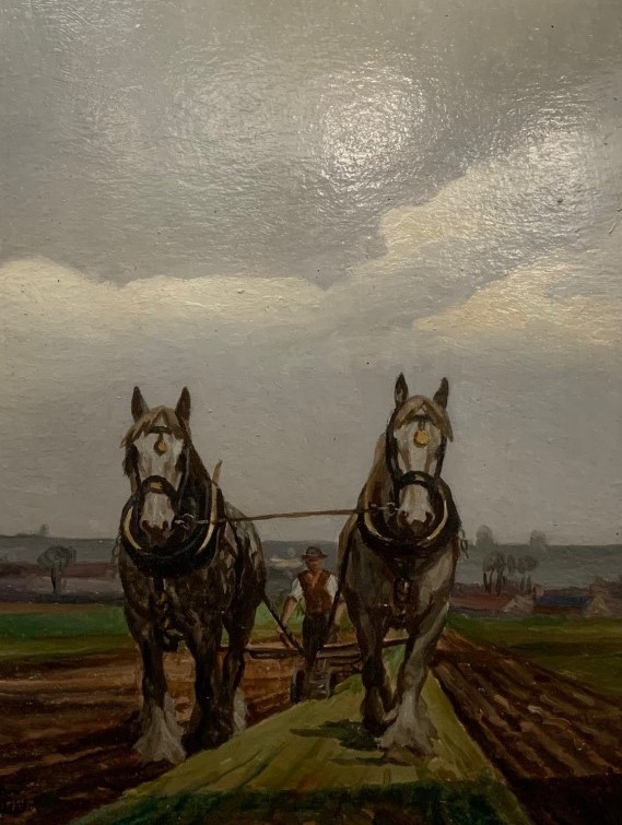 Geoffrey Mortimer | Ploughing scene | MutualArt
