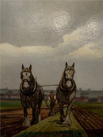 Geoffrey Mortimer | Ploughing scene | MutualArt