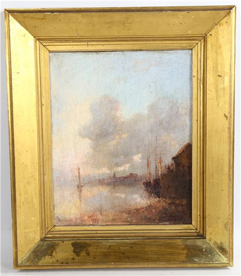 John Callow | Harbour scene at dusk | MutualArt