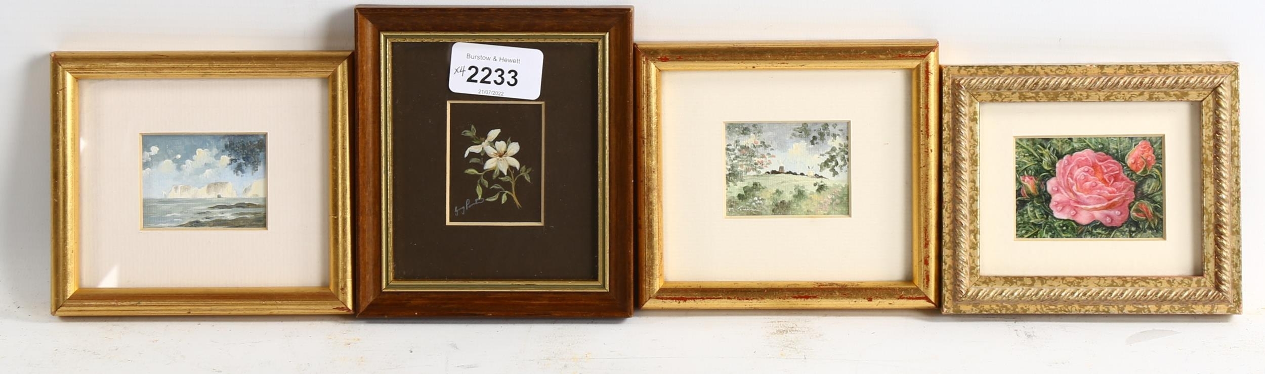 Barbara Valentine | 4 miniature watercolour paintings | MutualArt