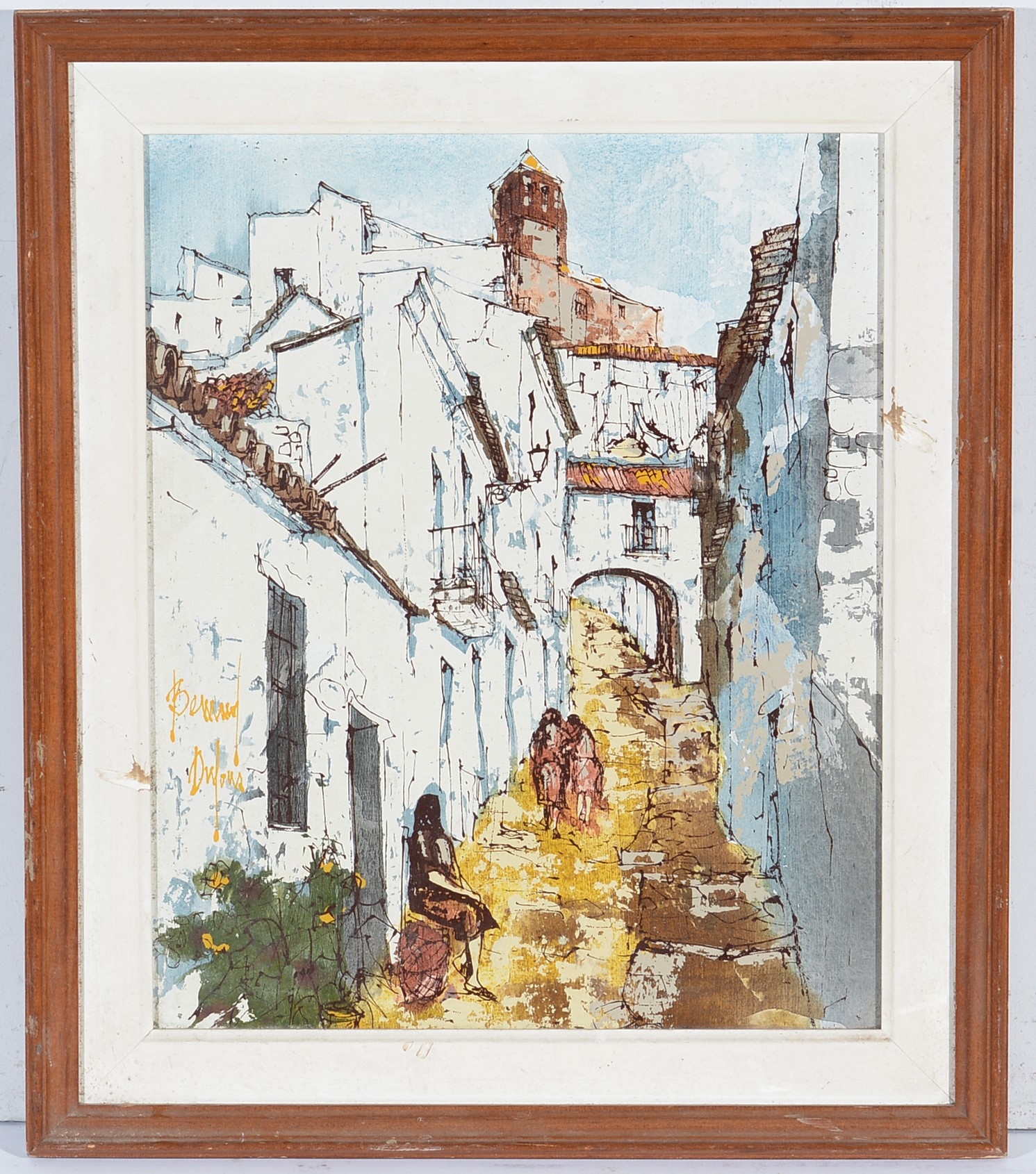 Bernard Dufour | Santorini Street Scene, | MutualArt