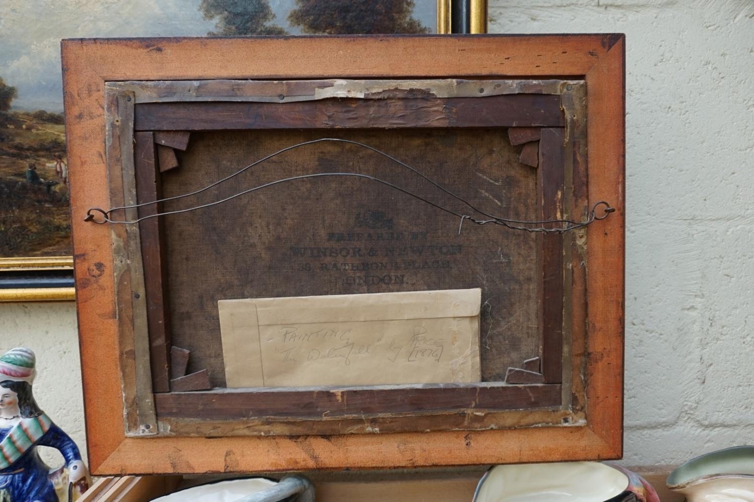 Edward Price | an angler by a waterfall (1876) | MutualArt