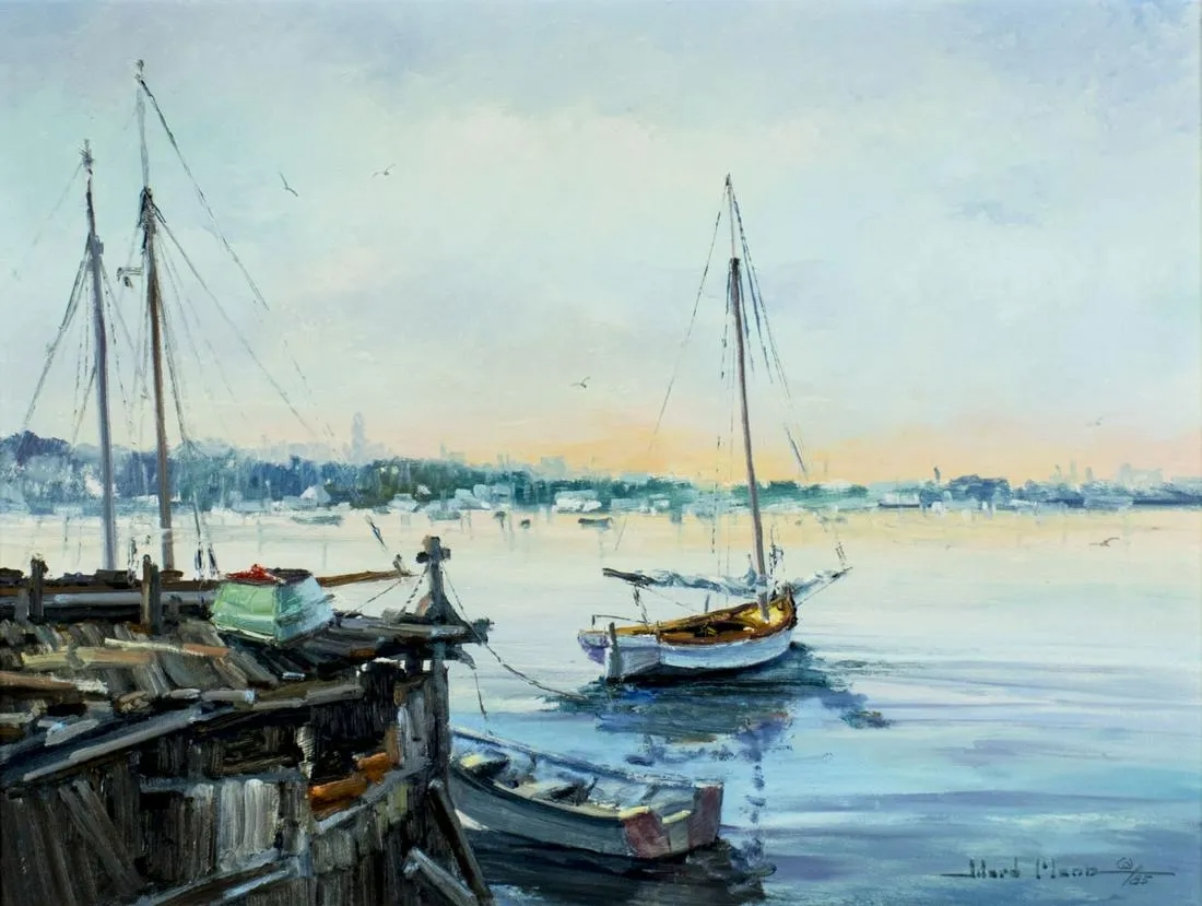 Ward Palmer Mann | Harbor Scene (1985) | MutualArt
