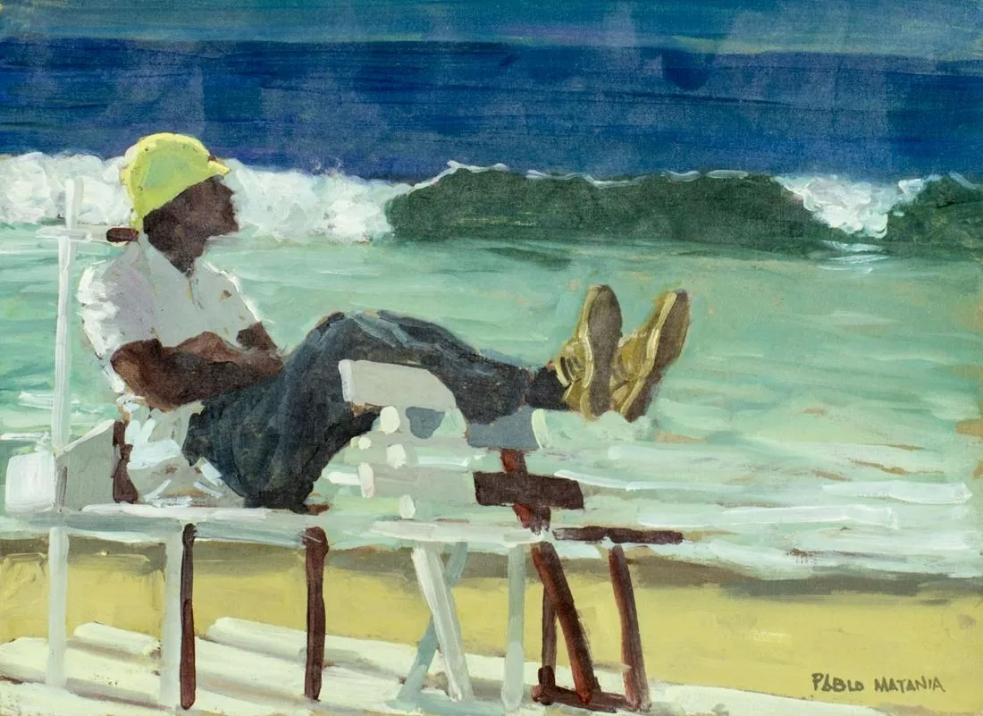 Pablo Matania | Beach Scene | MutualArt