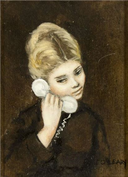 Janet O'Leary | Girl Talking on Phone | MutualArt