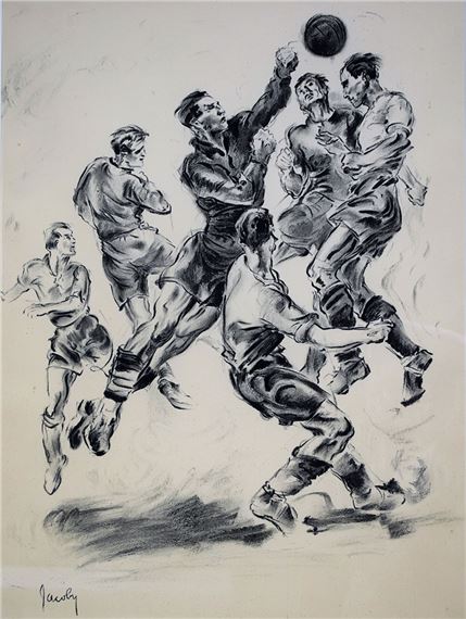 Jean Jacoby | The football match | MutualArt