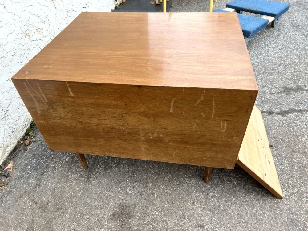 Herman Miller | Herman Miller Style Drop Front Side Table. Modified ...
