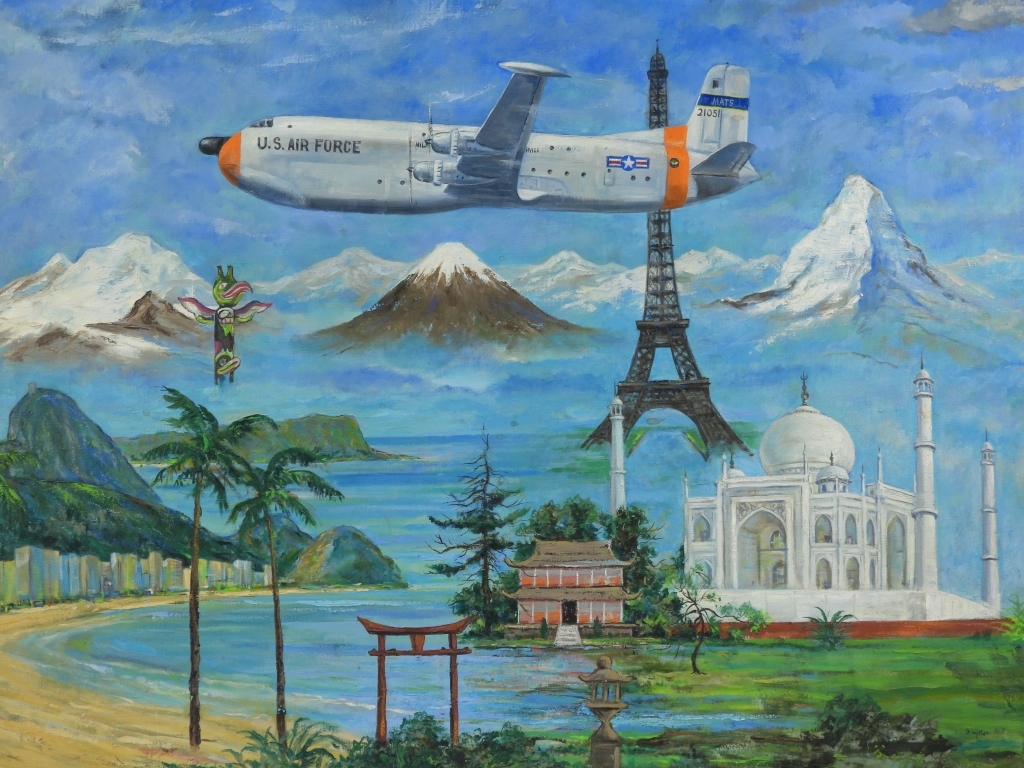 Steven Cryan | Folk Naive Airforce Veteran Painting (1962) | MutualArt