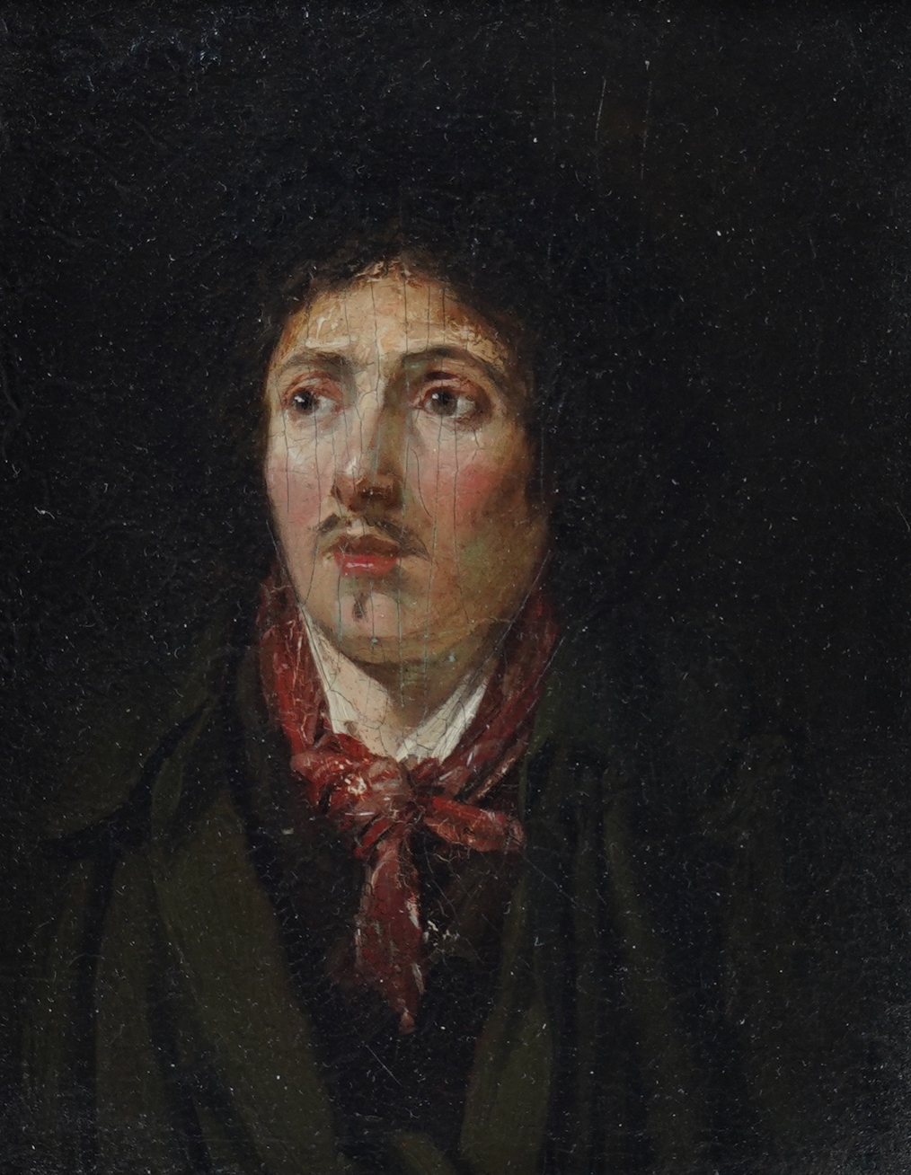 French School, 19th Century | Portrait of a man with a red scarf | MutualArt