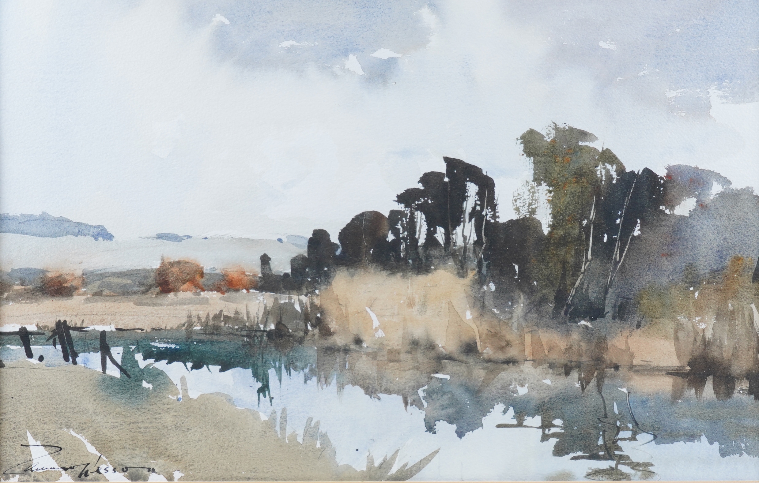 Edward Wesson | River landscape | MutualArt