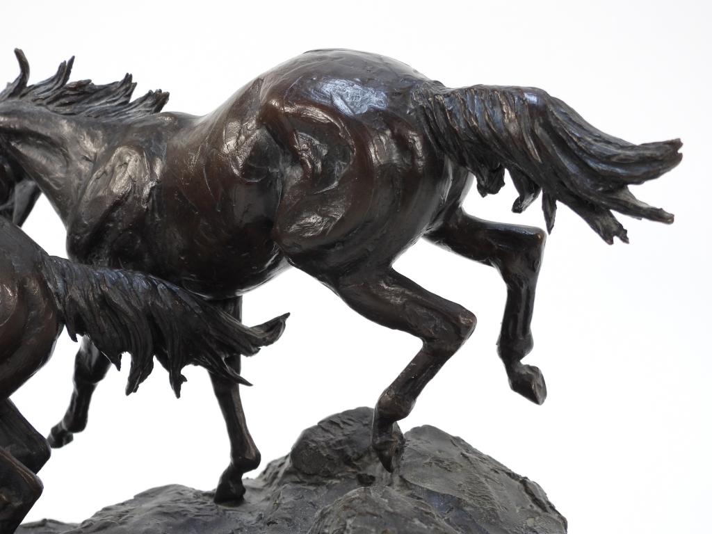 Cynthia Rigden | Running Horses Bronze Sculpture | MutualArt