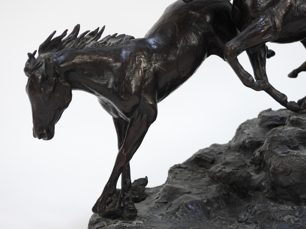 Cynthia Rigden | Running Horses Bronze Sculpture | MutualArt