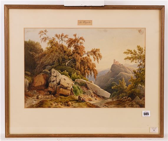 Louis Auguste Lapito | A man and woman at rest in an extensive ...