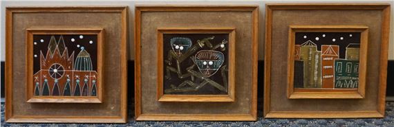 Harris G. Strong | Cathedral, City Scape and Figures | MutualArt