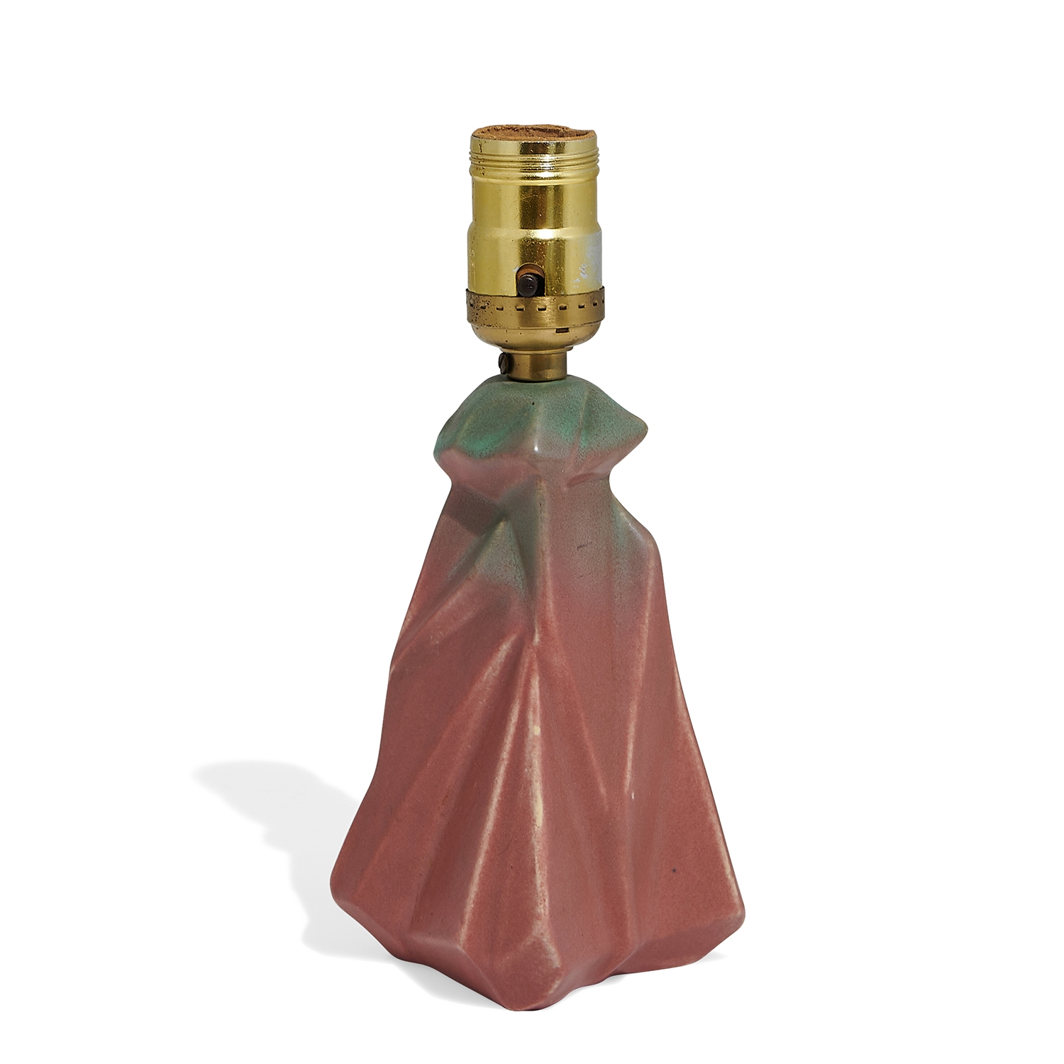 Reuben Haley | Ruba Rombic earthenware lamp base in green drip over ...