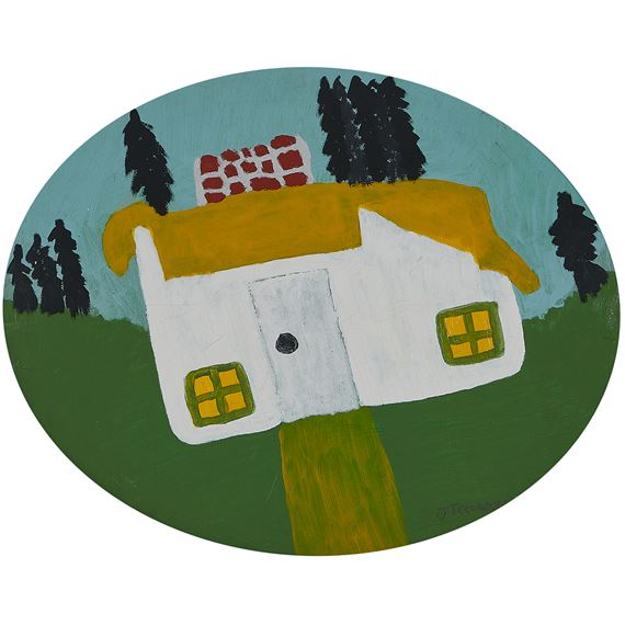 Jake McCord | House with Green Roof and House with Yellow Roof | MutualArt