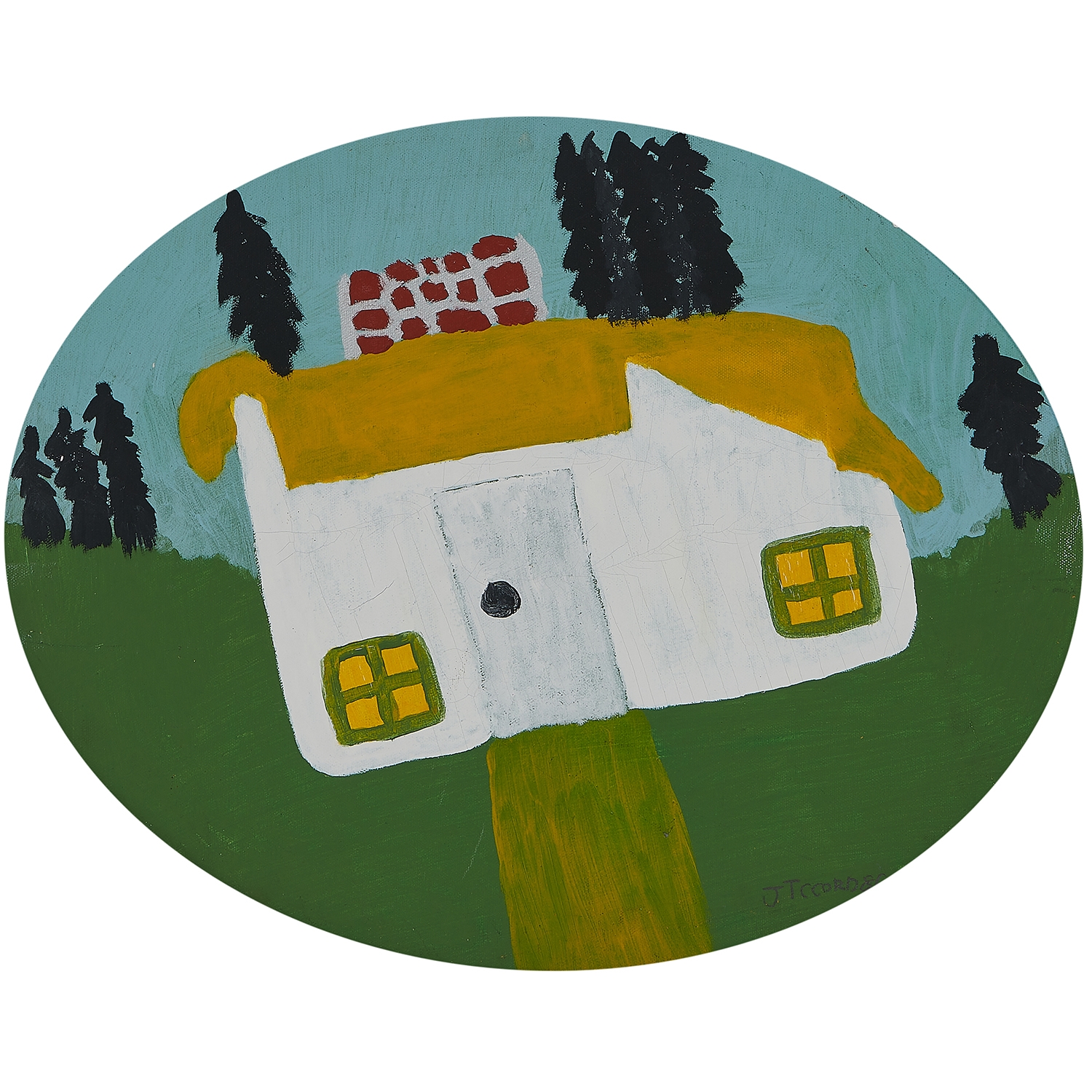Jake McCord | House with Green Roof and House with Yellow Roof | MutualArt
