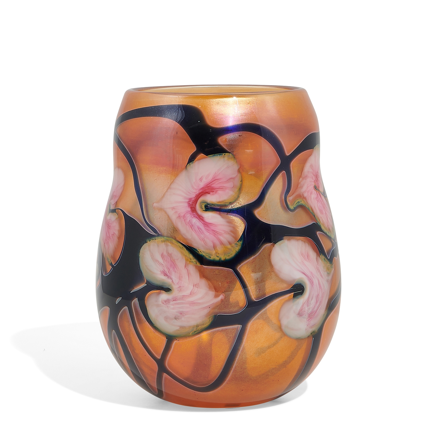 John Lotton | Multi Flora Sunset vase with pink calla lilies and black ...