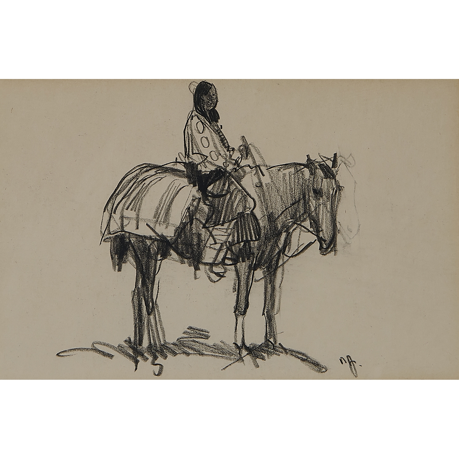 Ned Jacob | Native American on Horse | MutualArt