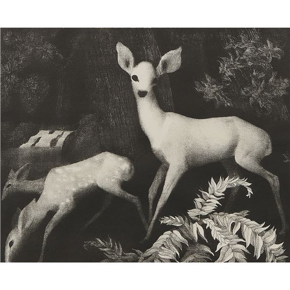 Conrad Buff | Deer in Forest (1937) | MutualArt