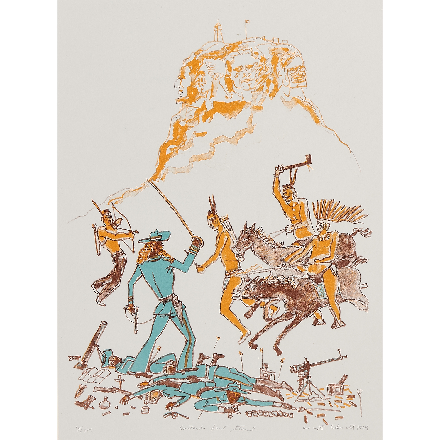 Warrington Colescott | Custer's Last Stand from A Wild West series ...