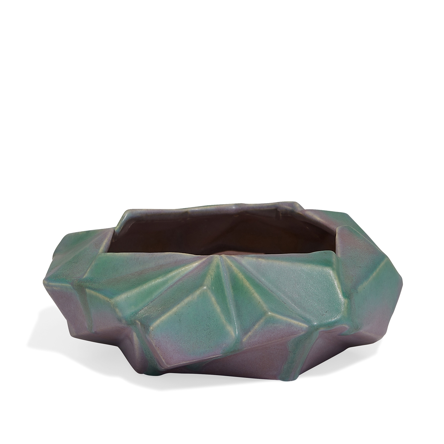 Reuben Haley | Ruba Rombic earthenware console bowl in green drip over ...