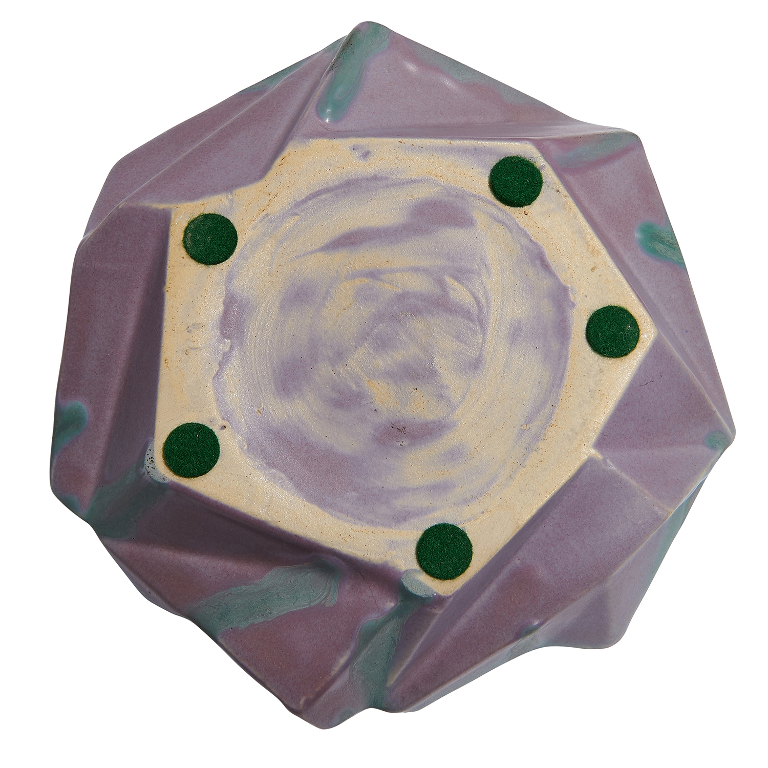 Reuben Haley | Ruba Rombic earthenware console bowl in green drip over ...