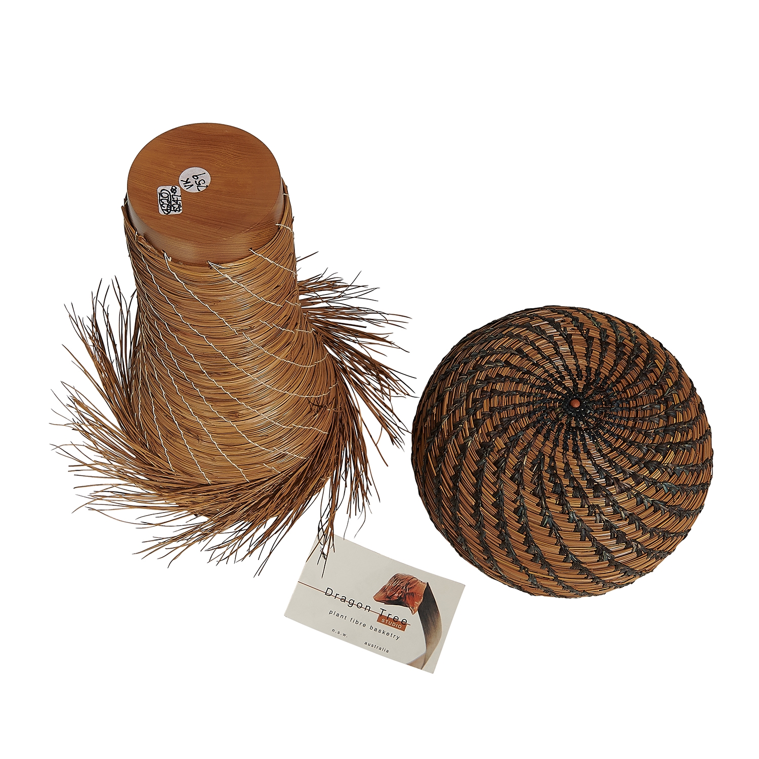 Virginia Kaiser | Twirl tall pine needle basket (Circa 1990) | MutualArt