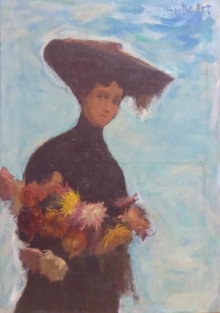 Berthe Art | : Femme aux fleurs | MutualArt