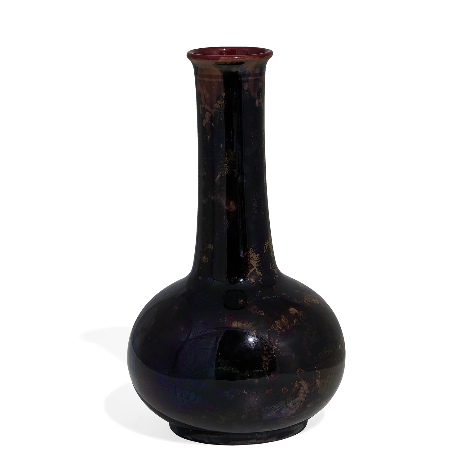 Bernard Moore | Flambé Ware vase with flowers and ferns | MutualArt