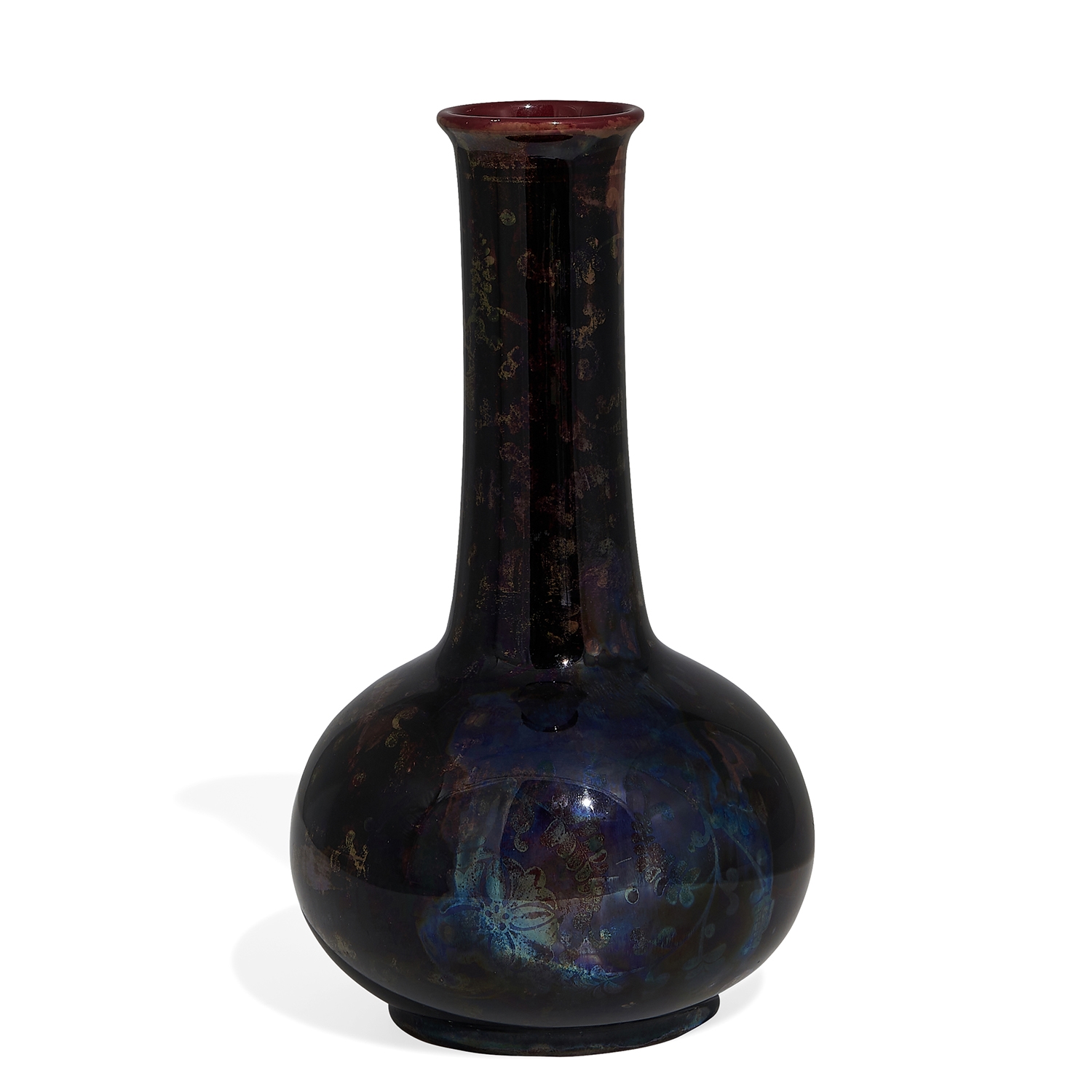 Bernard Moore | Flambé Ware vase with flowers and ferns | MutualArt