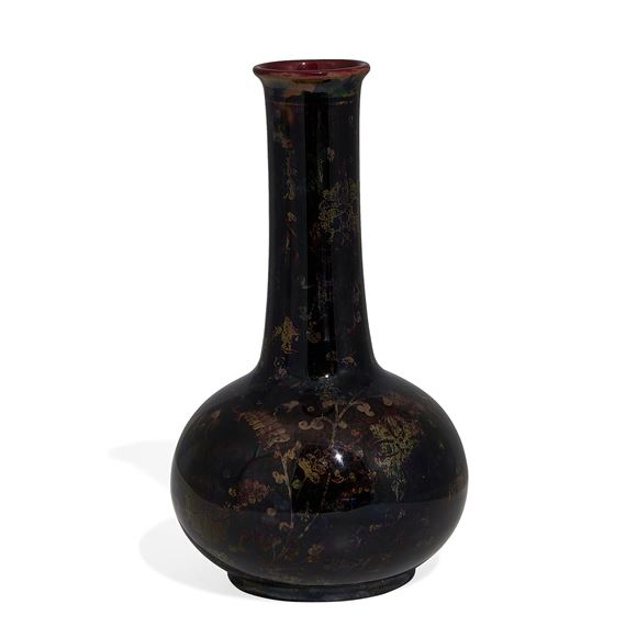 Bernard Moore | Flambé Ware vase with flowers and ferns | MutualArt