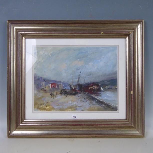 Michel Calvet | : Scène de port | MutualArt