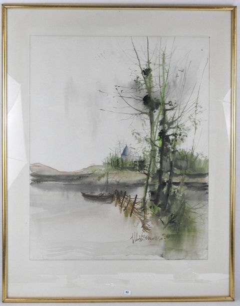 Albert Deman | : Paysage lacustre | MutualArt