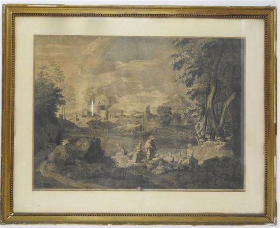 Nicolas Poussin | after : Landscape with Orpheus and Eurydice | MutualArt