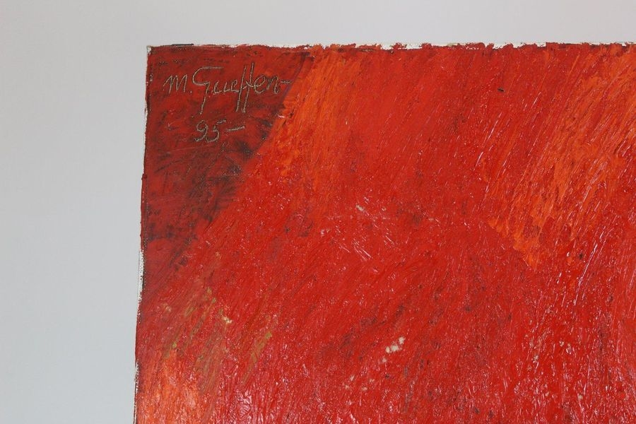 Menachem Gueffen | : Portrait of a woman against a red and green ...
