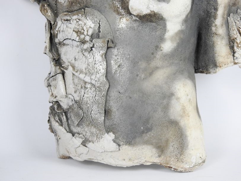 Christian Martinon | : Important torso of man in raku | MutualArt