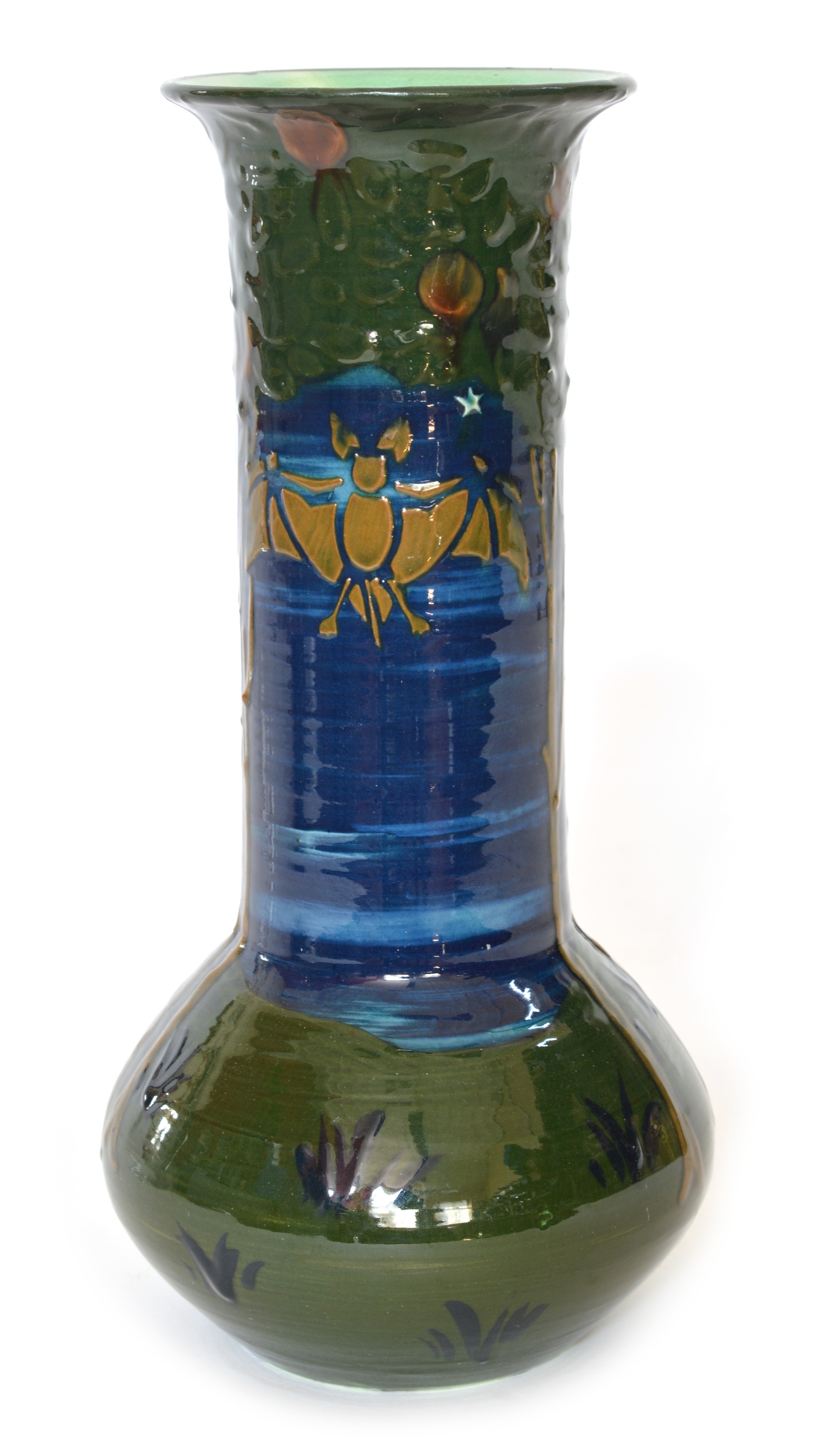 Frederick Hurten Rhead | Wardle Pottery long necked vase | MutualArt