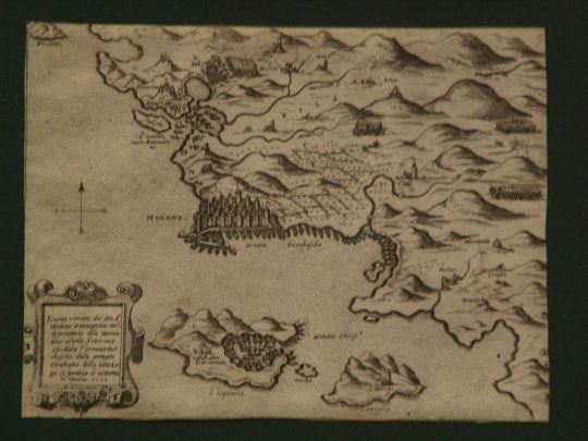 Giovanni Francesco Camocio | Map of Messinia / Greece with the cities ...