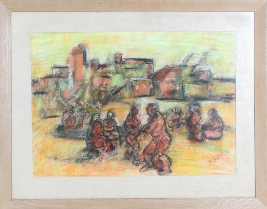 Yonia Fain | Mexican Marketplace (Circa 1950) | MutualArt