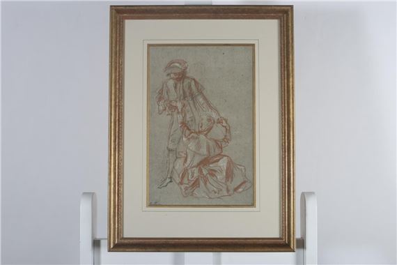 Jean-Antoine Watteau | An interior scene with figures | MutualArt