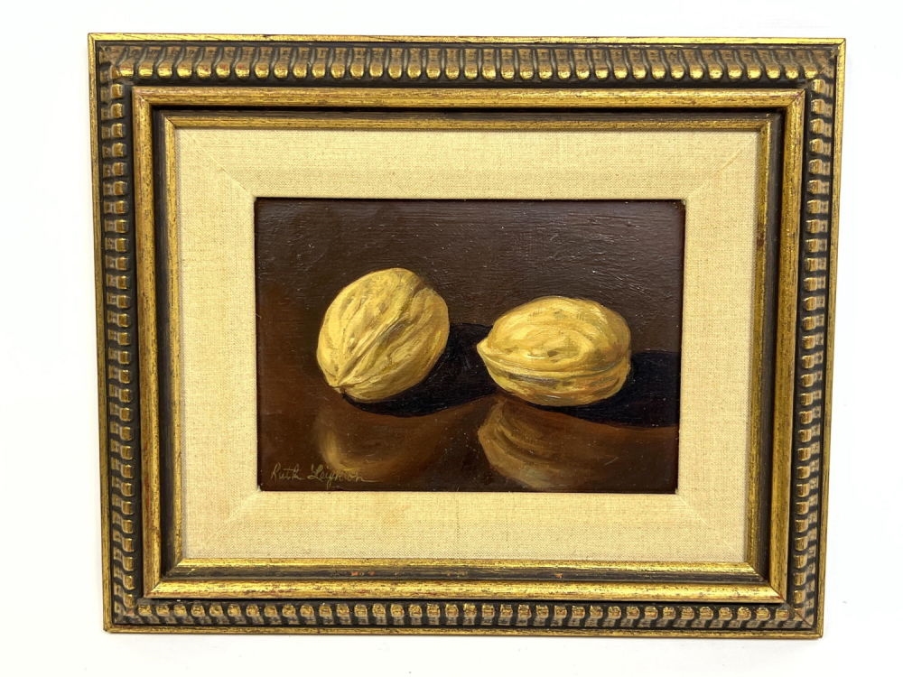 Ruth Leighton | Miniature Still-life Paintings. Pear, and walnuts ...