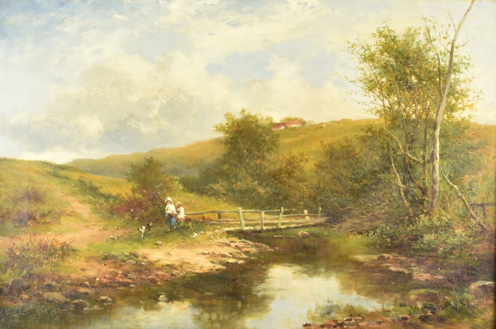 Carl Brennir | Rural landscape with figures | MutualArt