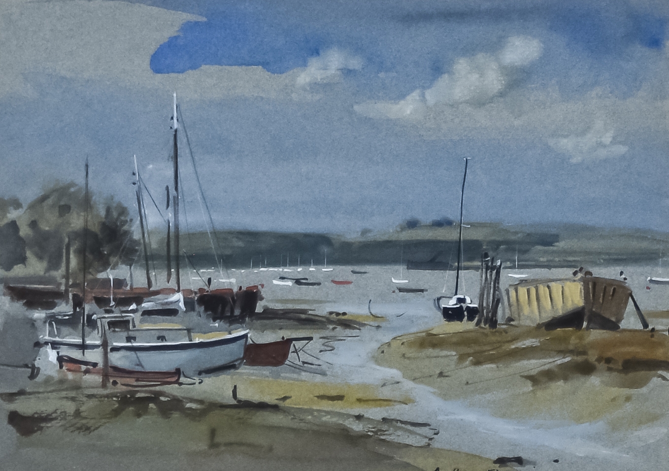 Anthony Flemming | Three seascapes with sailing boats in varying seas ...