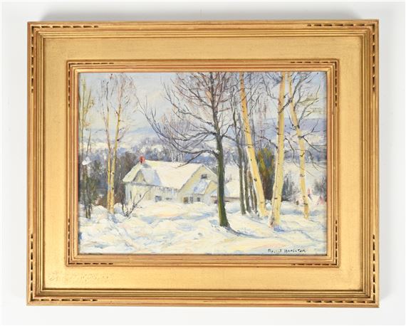 Robert Hamilton | Cabin snowscape | MutualArt