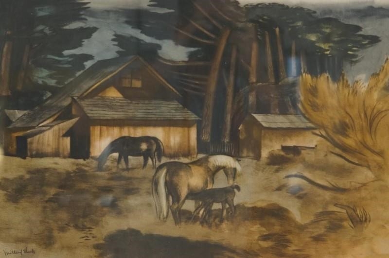 Millard Sheets | Palomino Mother Print | MutualArt