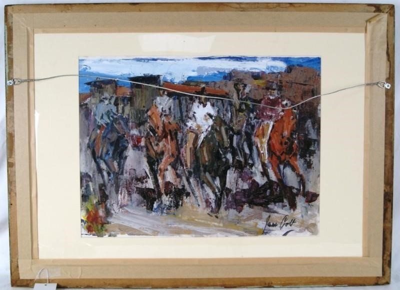 James Colt | 2-sided Western oil on painting | MutualArt