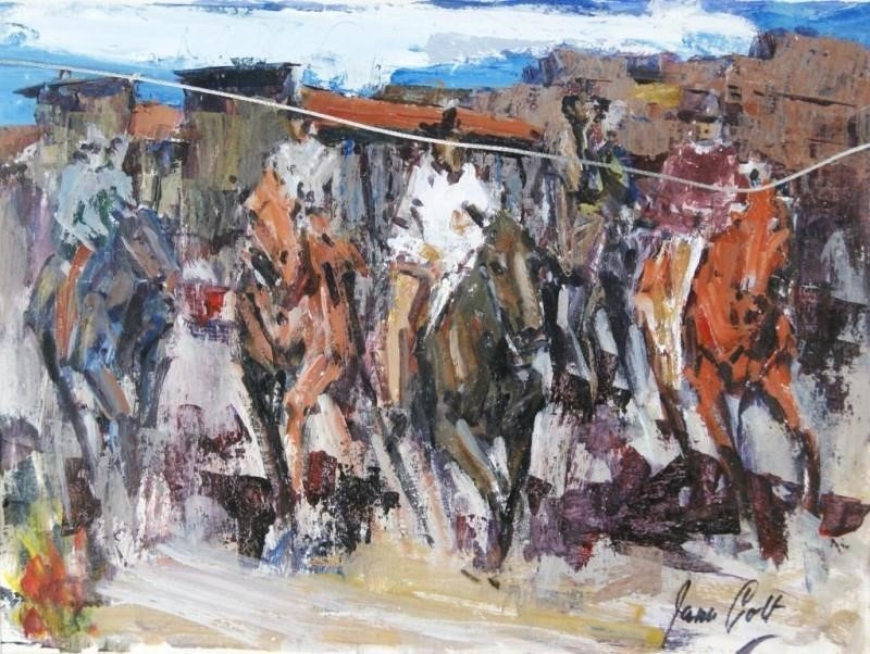 James Colt | 2-sided Western oil on painting | MutualArt