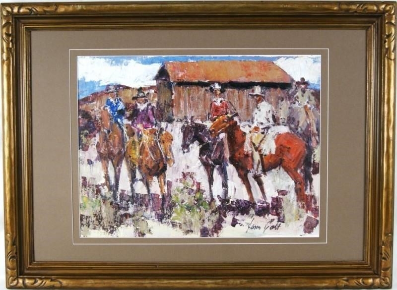 James Colt | 2-sided Western oil on painting | MutualArt